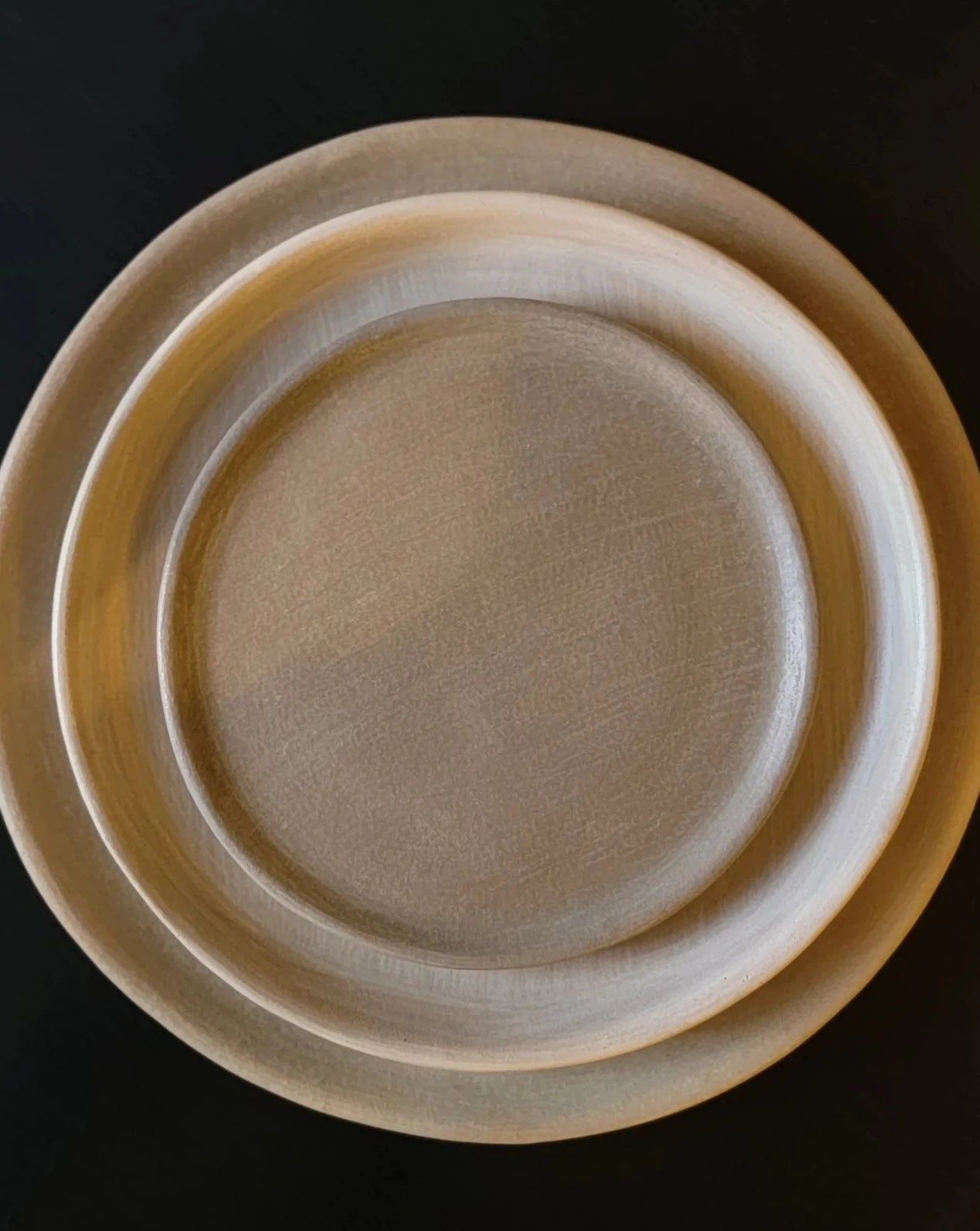 Handmade Taupe Appetizer Plate