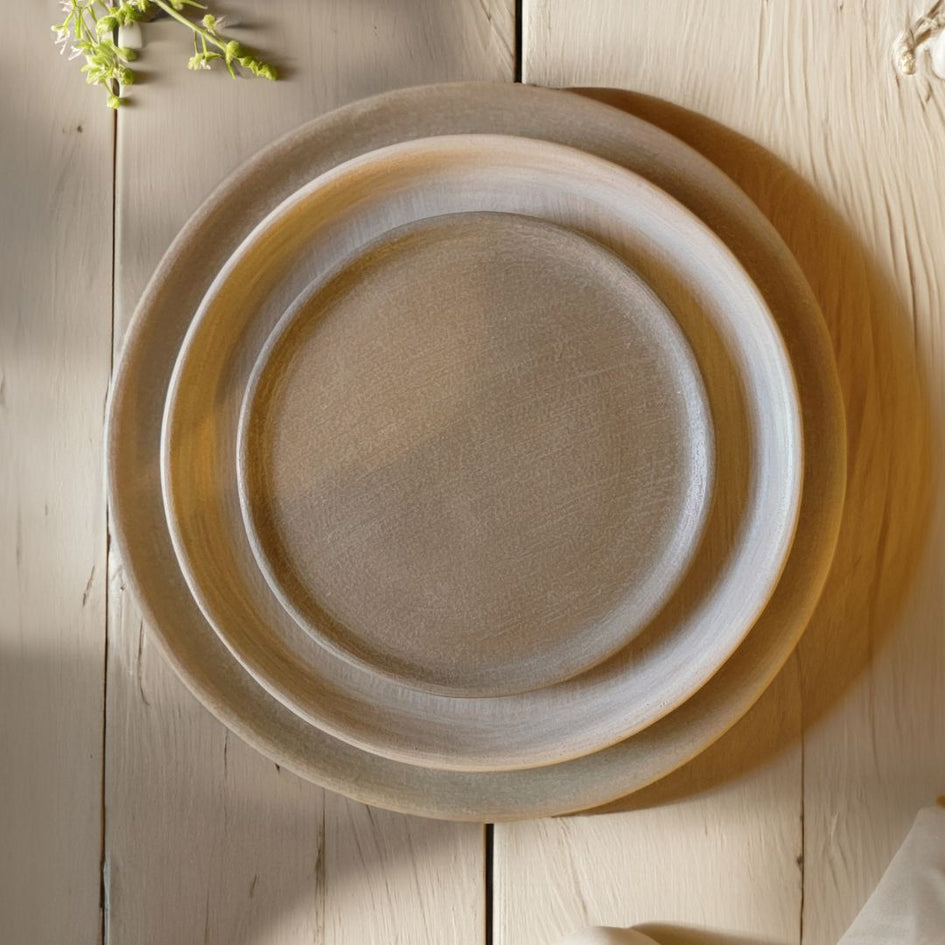 Handmade Taupe Appetizer Plate